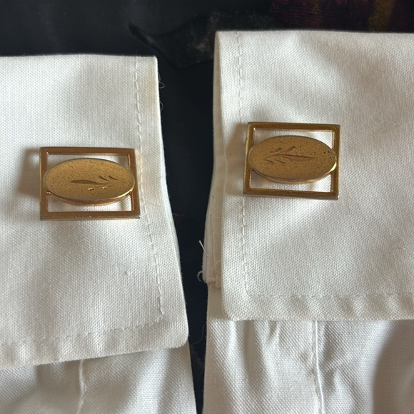 SWANK | Accessories | Vintage Mcm Swank Marked Rectangular Etched Gold ...